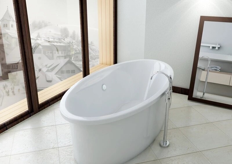 Акриловая ванна Vayer Beta GL000006827 194x100 см, отдельностоящая, белый