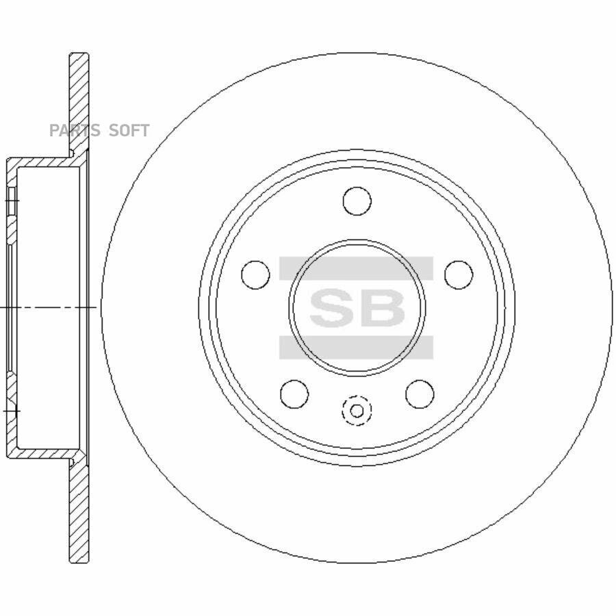 SANGSIN BRAKE SD5113 Диск тормозной задний