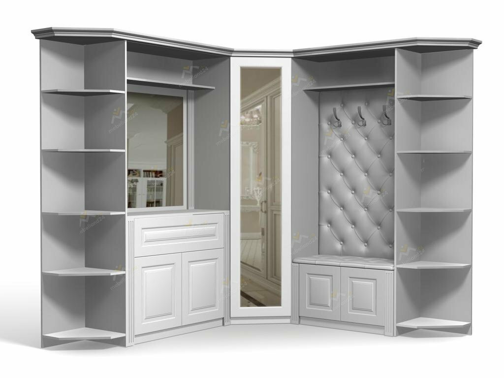 Прихожая МебельЛэнд24 Классика - 5 200x40x220 со шкафом с зеркалом