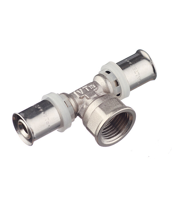 Тройник VALTEC (VTm.232. N.160416) 16(пресс) х 1/2 ВР(г) х 16(пресс)