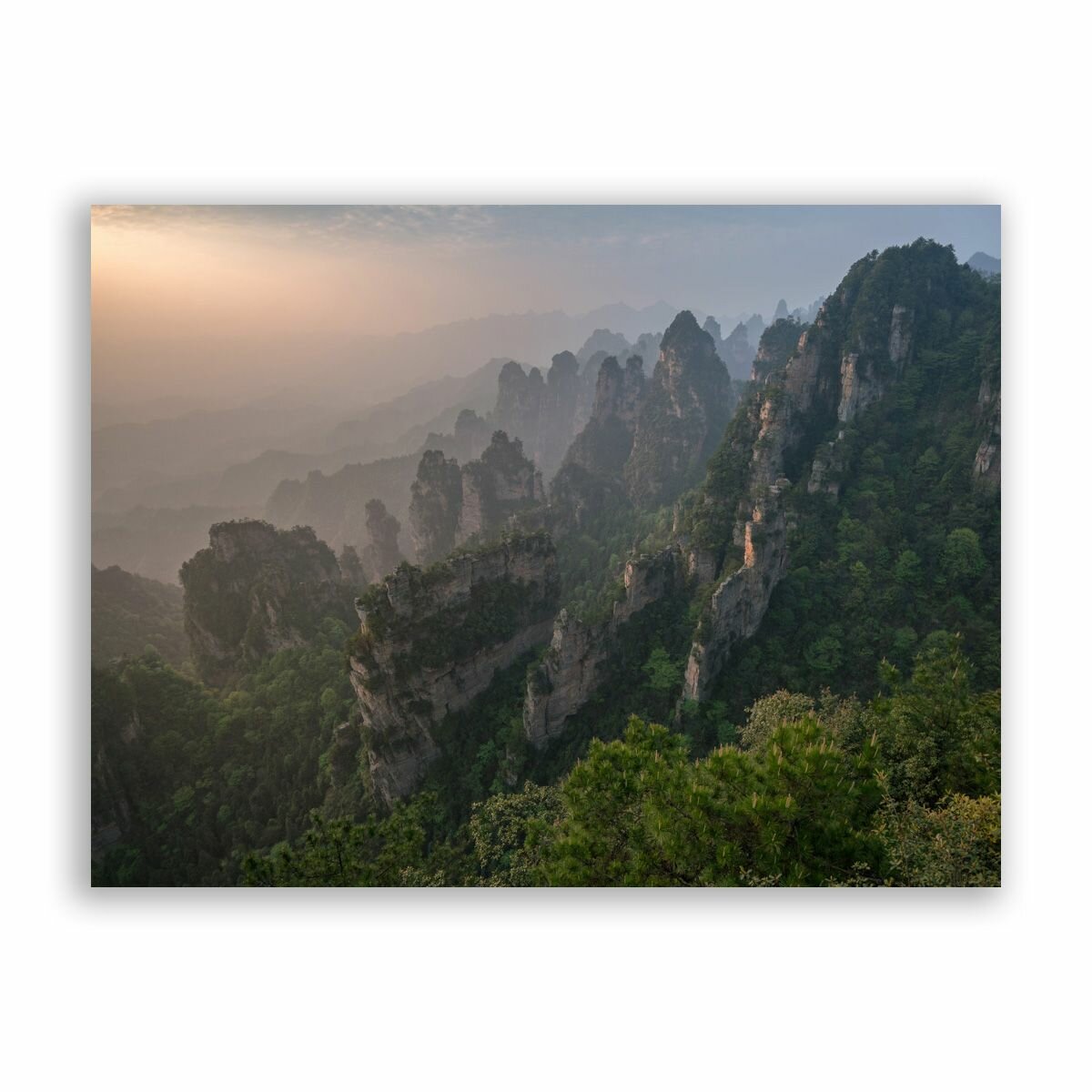 Постер, плакат на бумаге / Природа Китая - Горы / Размер 80 x 106 см
