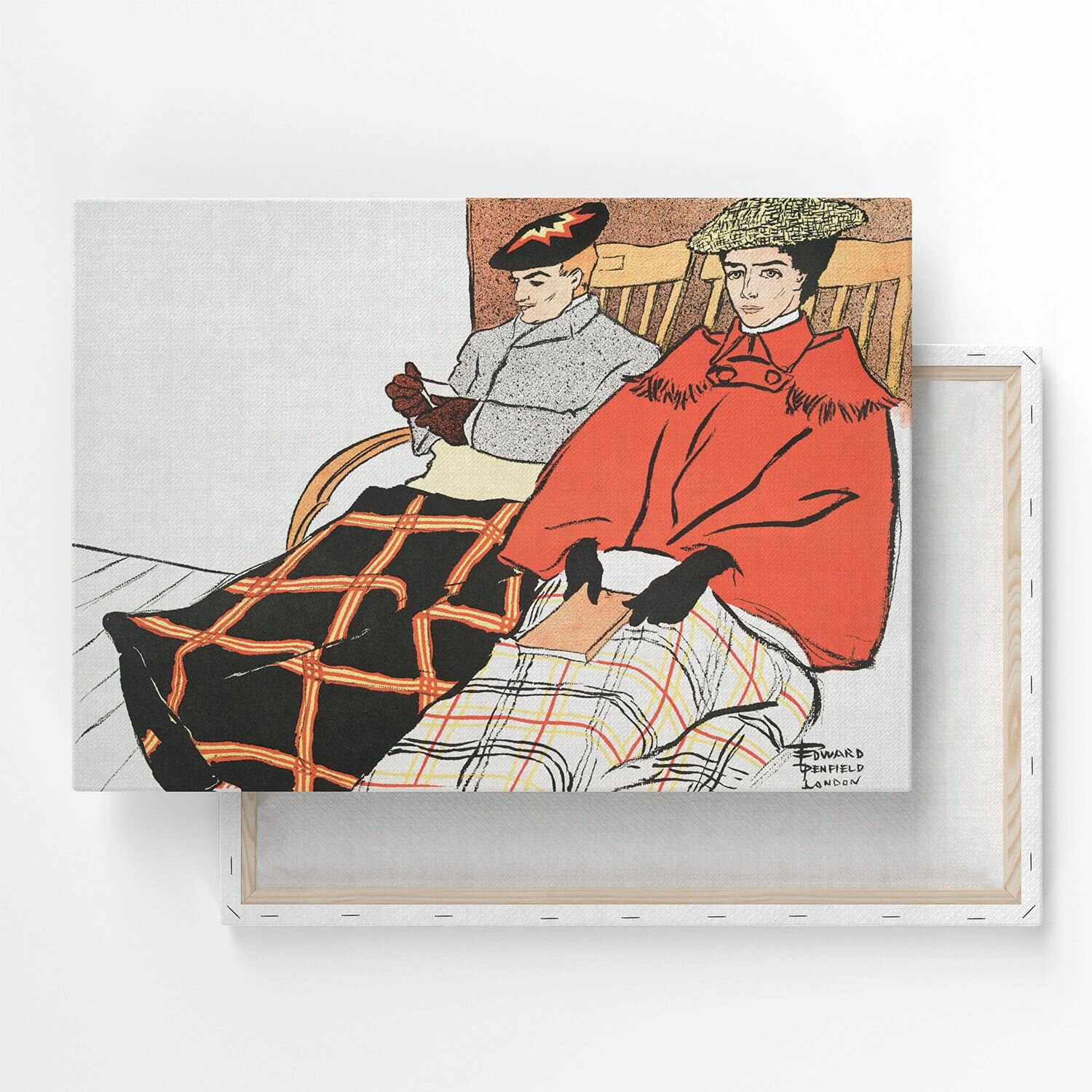 Картина на холсте, репродукция / Эдвард Пенфилд - Man and woman sitting together / Размер 60 x 80 см