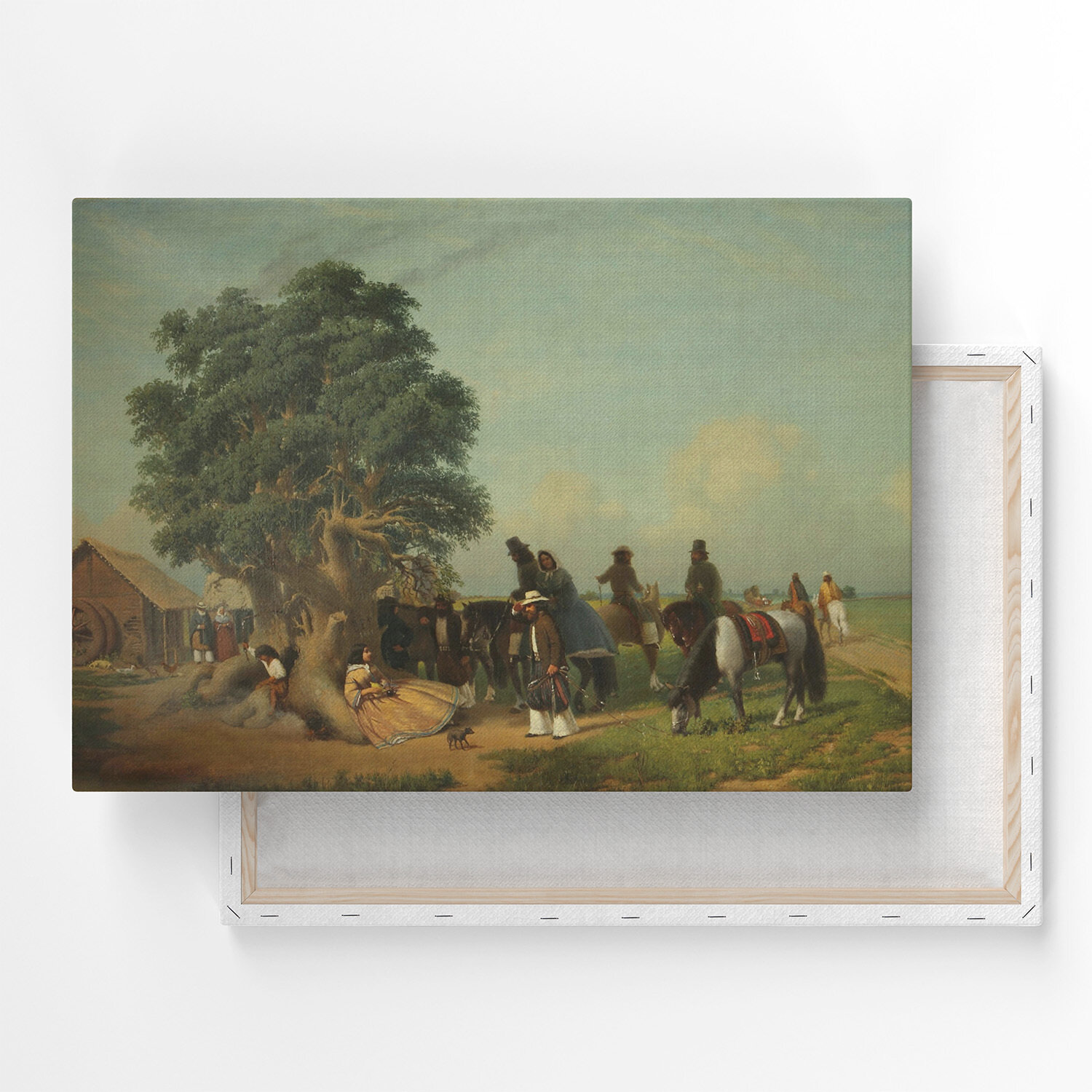 Картина на холсте, репродукция / Прилидиано Пуэйрредон - Un alto en el campo / Размер 30 x 40 см