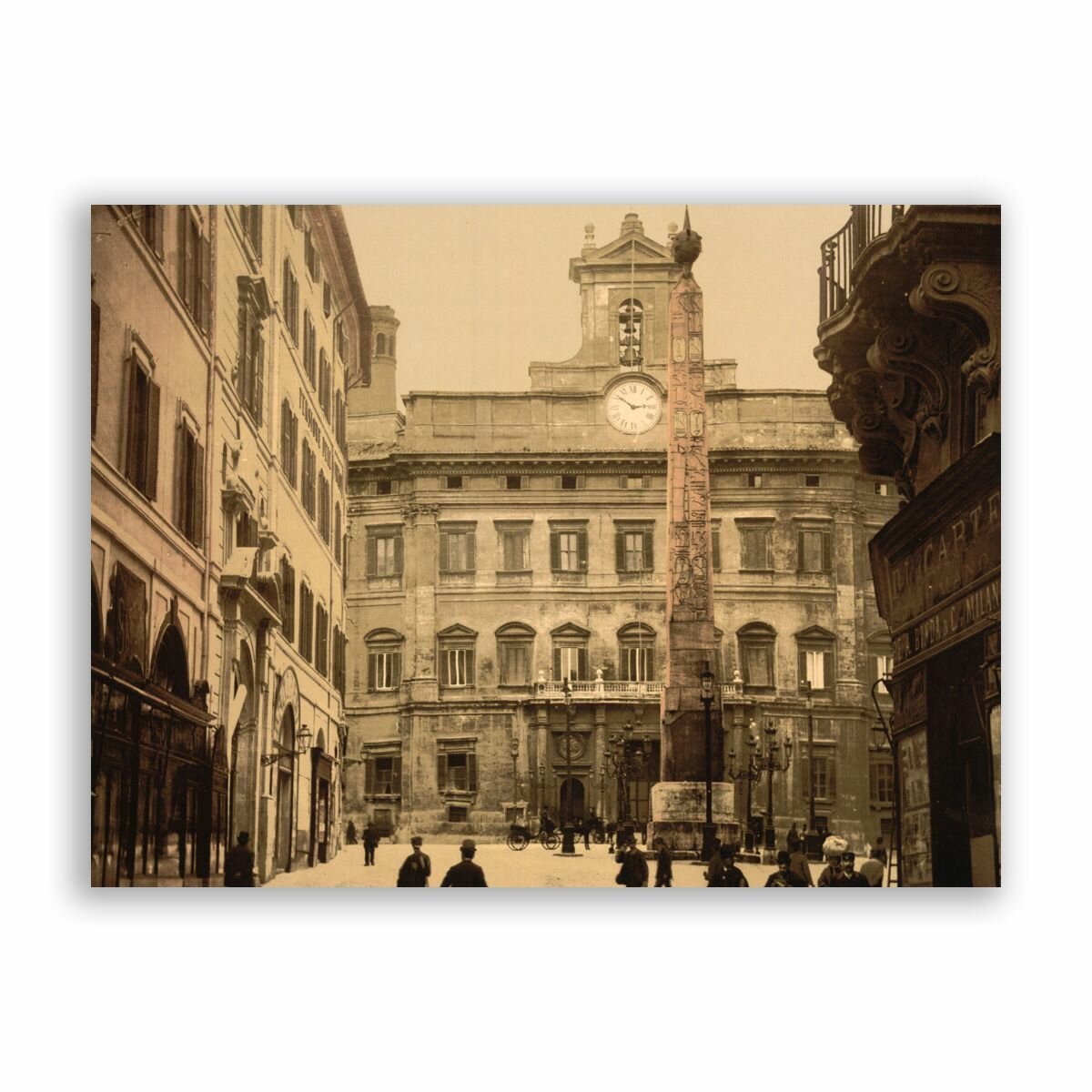 Постер, плакат на бумаге / Piazza di Monte Citorio, Rome, Italy / Размер 30 x 40 см
