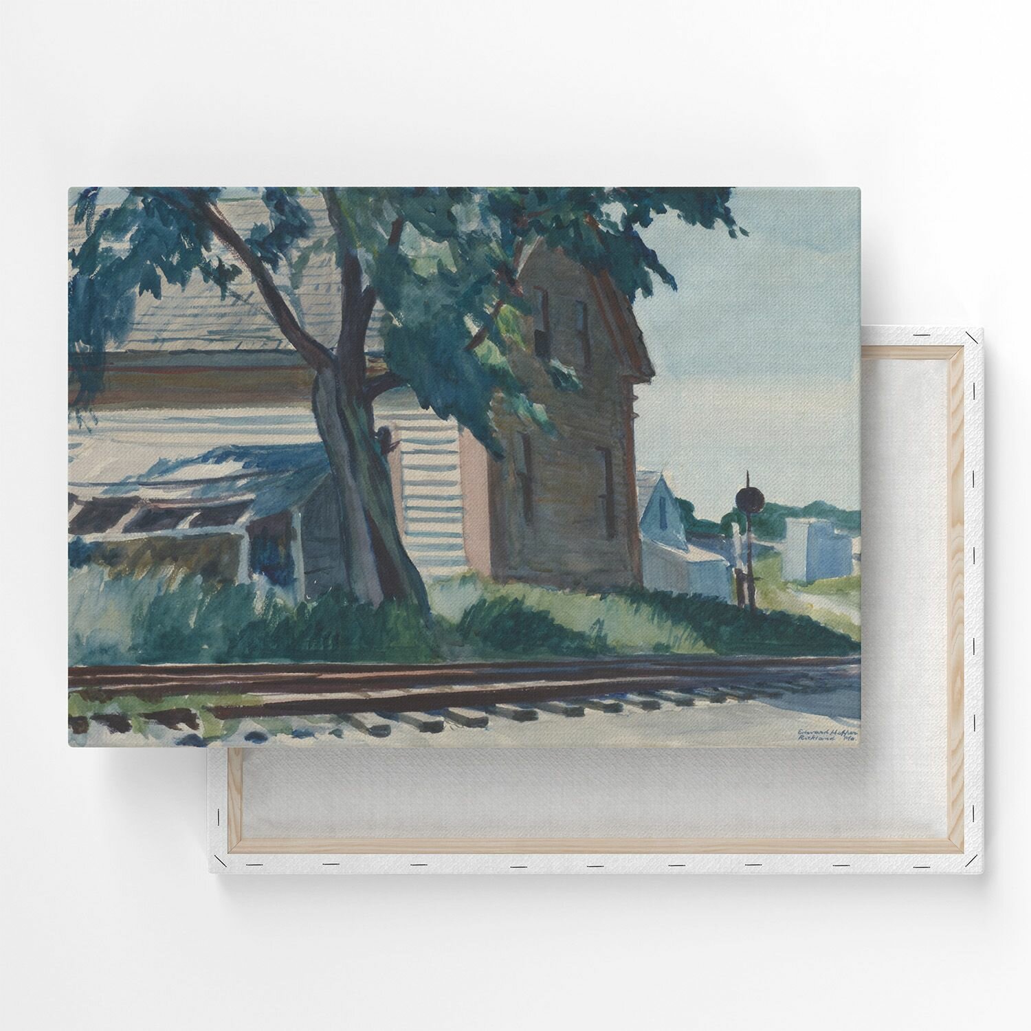 Картина на холсте, репродукция / Хоппер Эдвард - Железная дорога Лайм-Рок / Размер 80 x 106 см