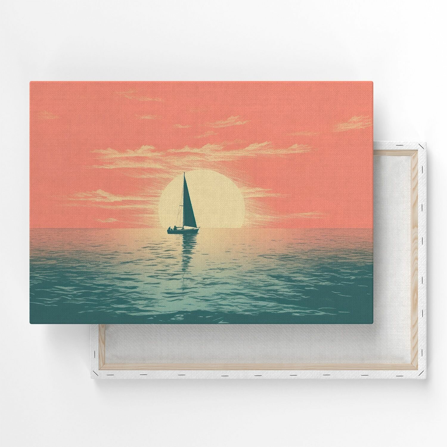 Картина на холсте, репродукция / Абстракция - Море / Размер 30 x 40 см