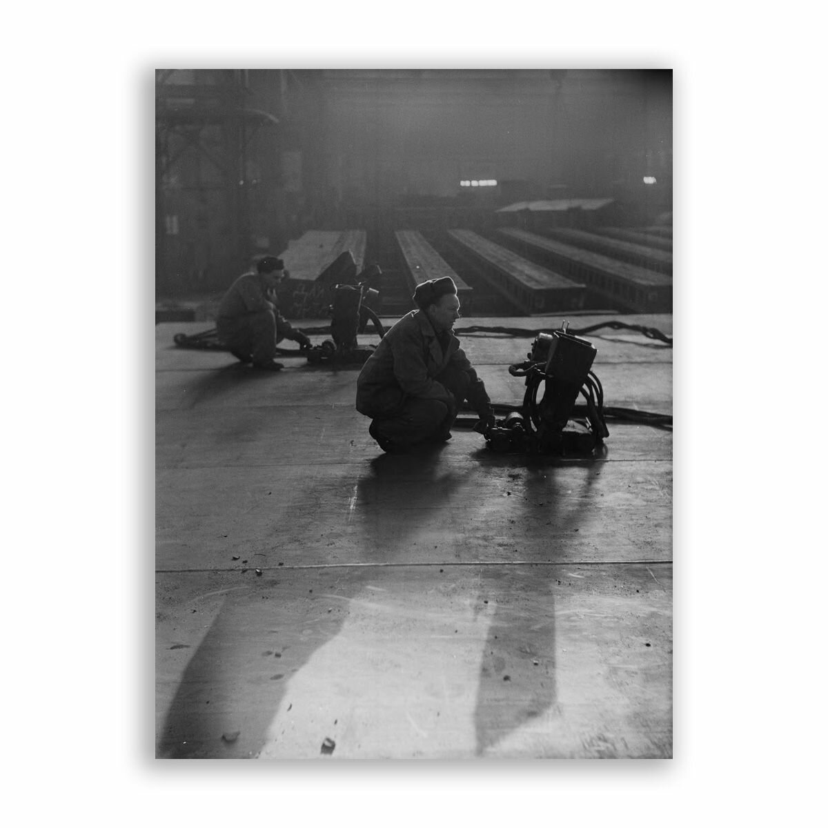 Советский постер, плакат на бумаге / Советские рабочие / Размер 30 x 40 см