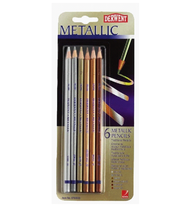 Набор карандашей DERWENT "Metallic" 6шт.