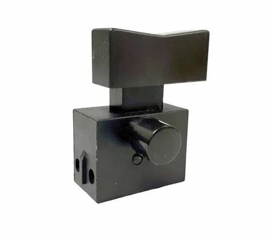 Выключатель (кнопка) для китайских болгарок (УШМ), перфораторов, лобзиков, фрезеров, пилы, рубанков (с толстым фиксатором)