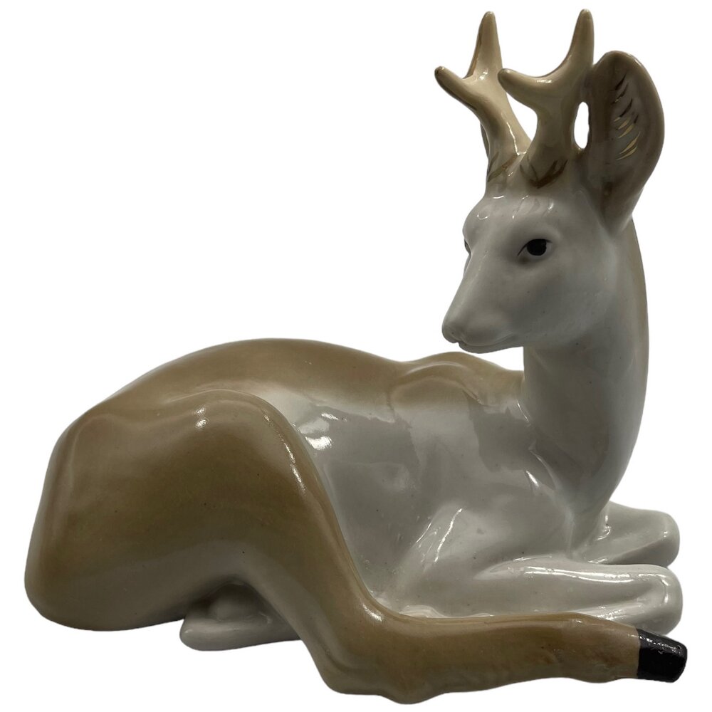 Фарфоровая статуэтка "Олень" 1950-1969 гг. Гжель, СССР