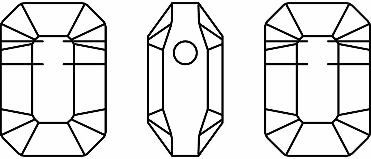 Кристалл бусина стеклянная 5514-WK47 Crystal AB 10.0 x 7.0 мм в пакете для бисероплетения цвет перламутр (001 AB)
