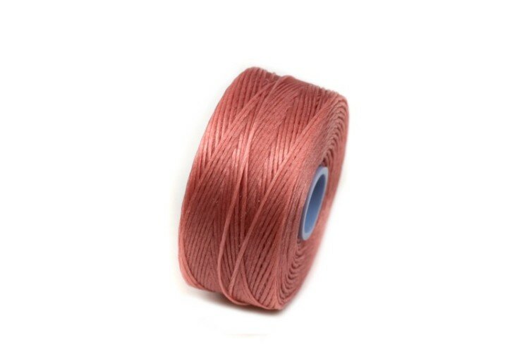 Нить для бисера S-Lon, размер D, цвет rose, нейлон, 1030-420, катушка около 71м