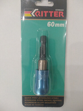 Держатель Ritter для бит 60 мм с усиленным магнитом и дополнительной фиксацией (1 шт. в блистерной упаковке)