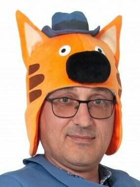 Карнавальная маска - шапочка "Папа Кот" лицензия "Три Кота", ВЗР