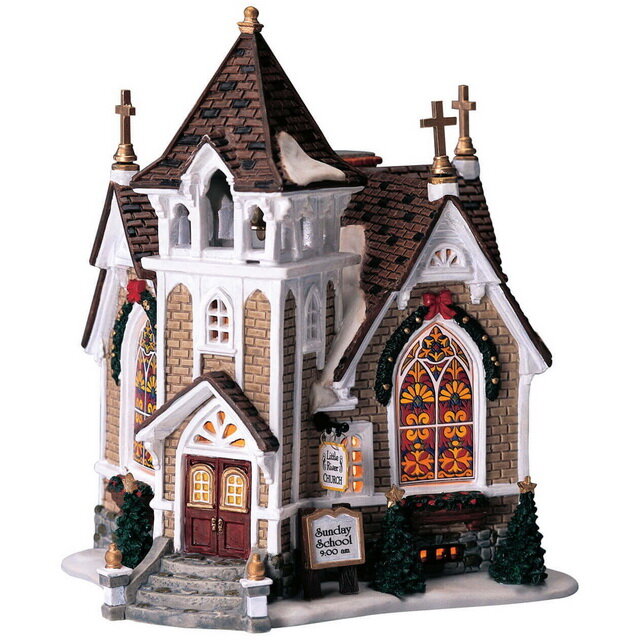 Запорошенная снегом церквушка, 18*16*14 см, подсветка, Lemax, 45069-lemax