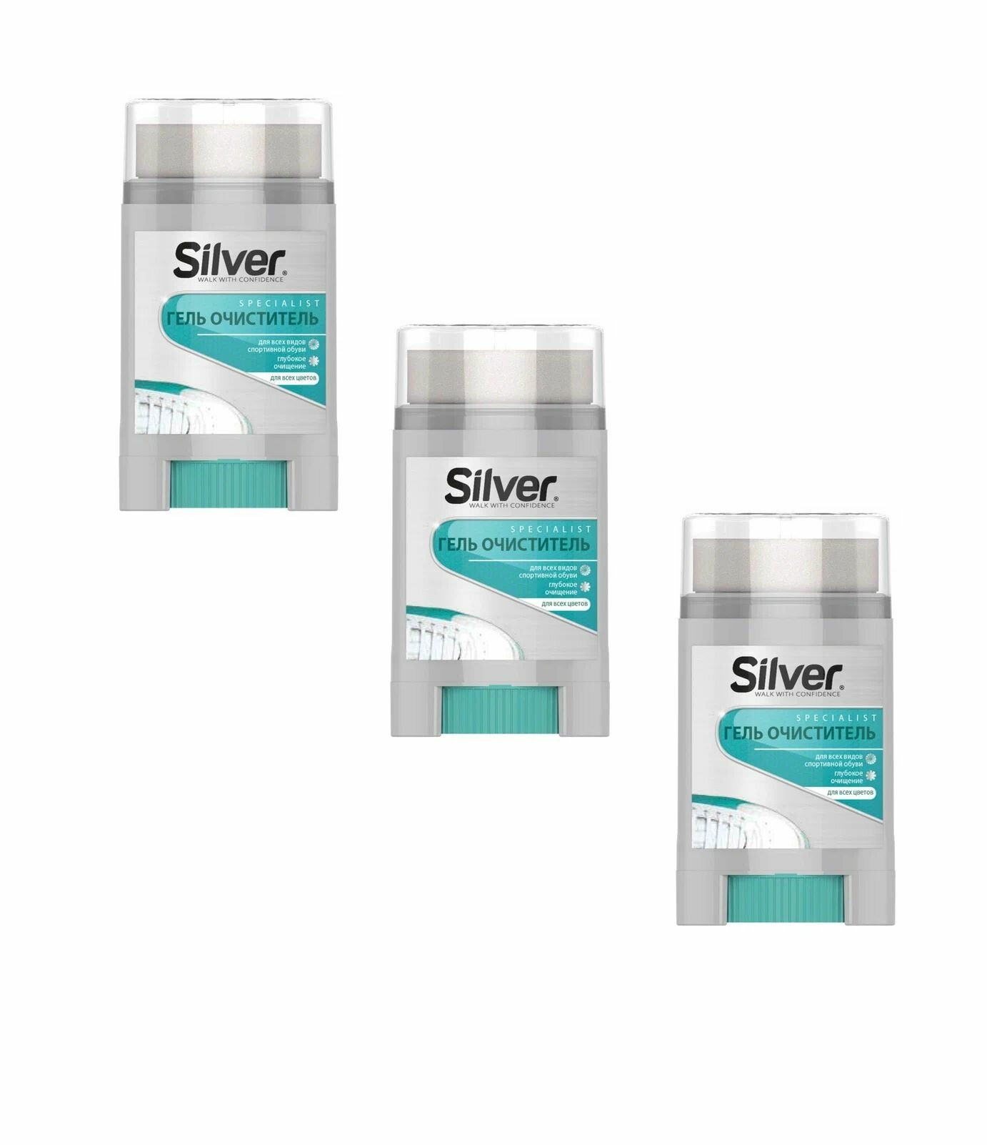 SILVER SPORT Очиститель для спортивной обуви 80мл, 3 уп