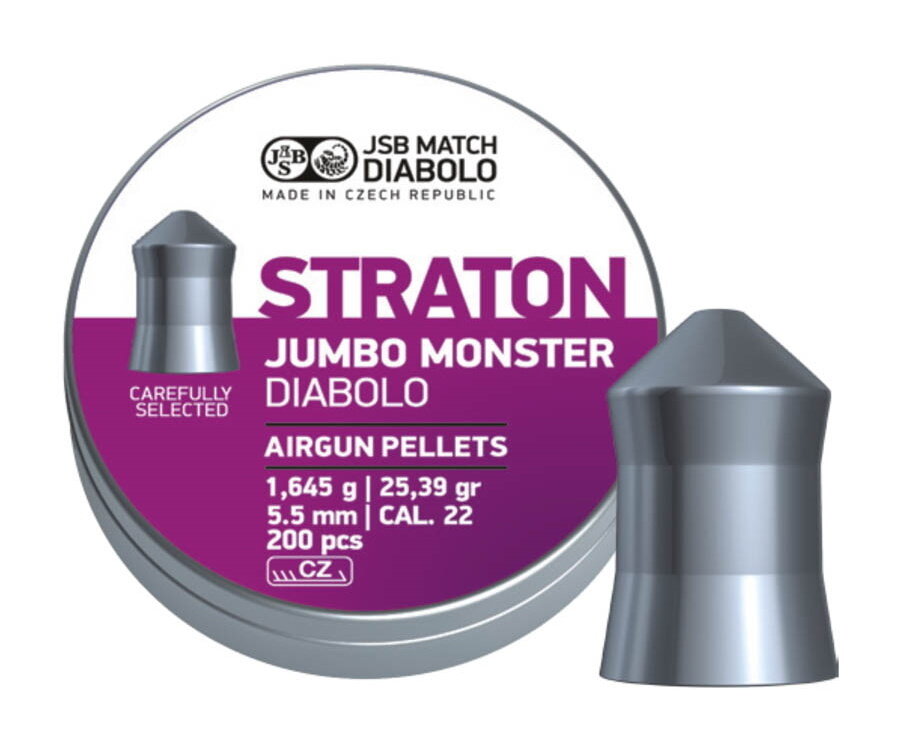 Пули для пневматики JSB Straton Jumbo Monster Diabolo 5,5 мм, 1,645 грамм, 200 штук