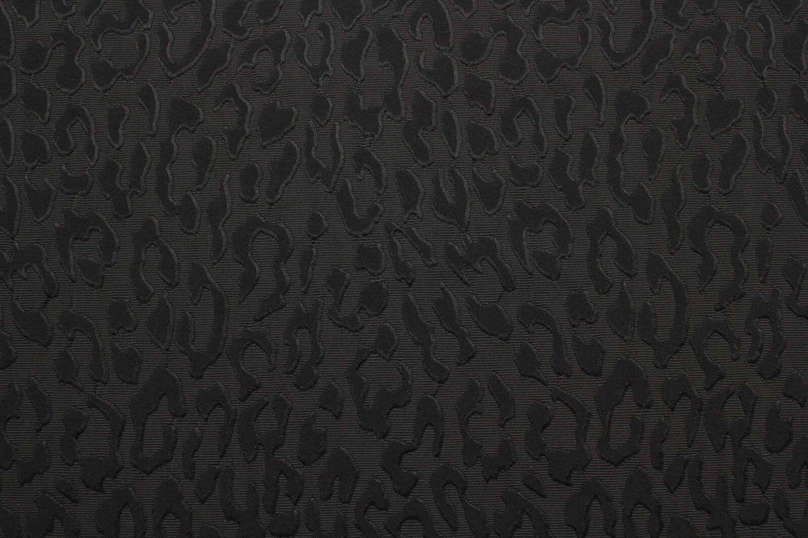 Ткань Жаккард метлассе пальтово-костюмный чёрный, ш134см, 0,5 м