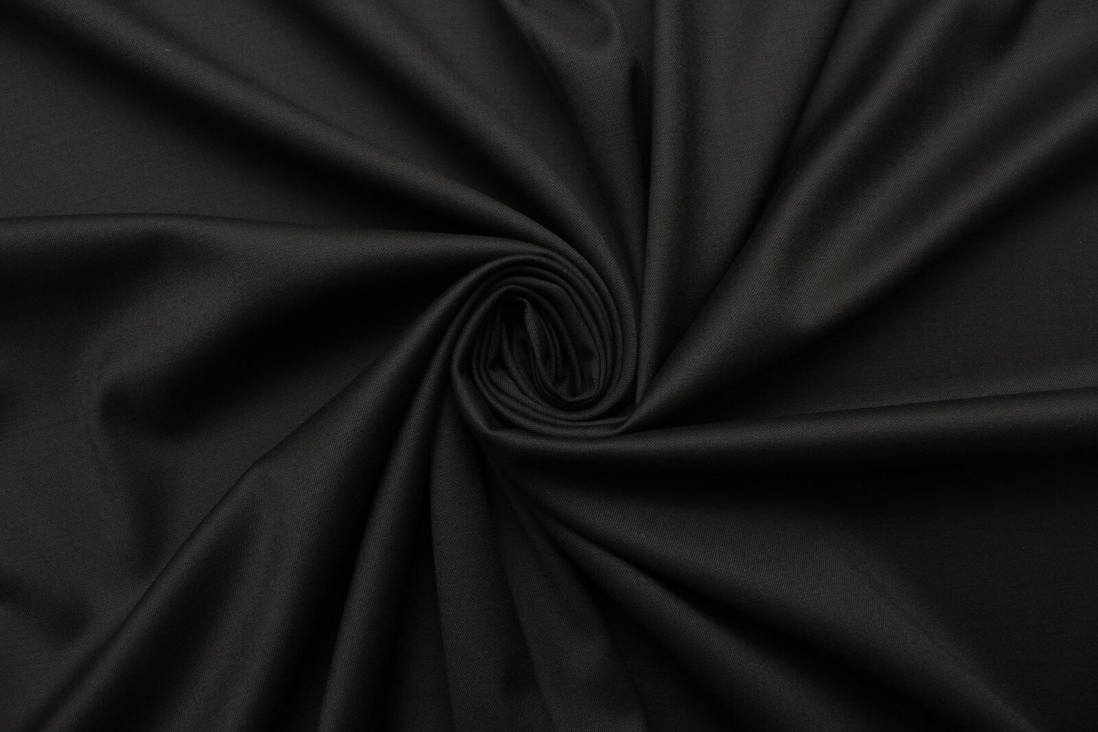 Ткань Австралийская костюмная шерсть Fabiena Filippi стрейч чёрная, ш144см, 0,5 м
