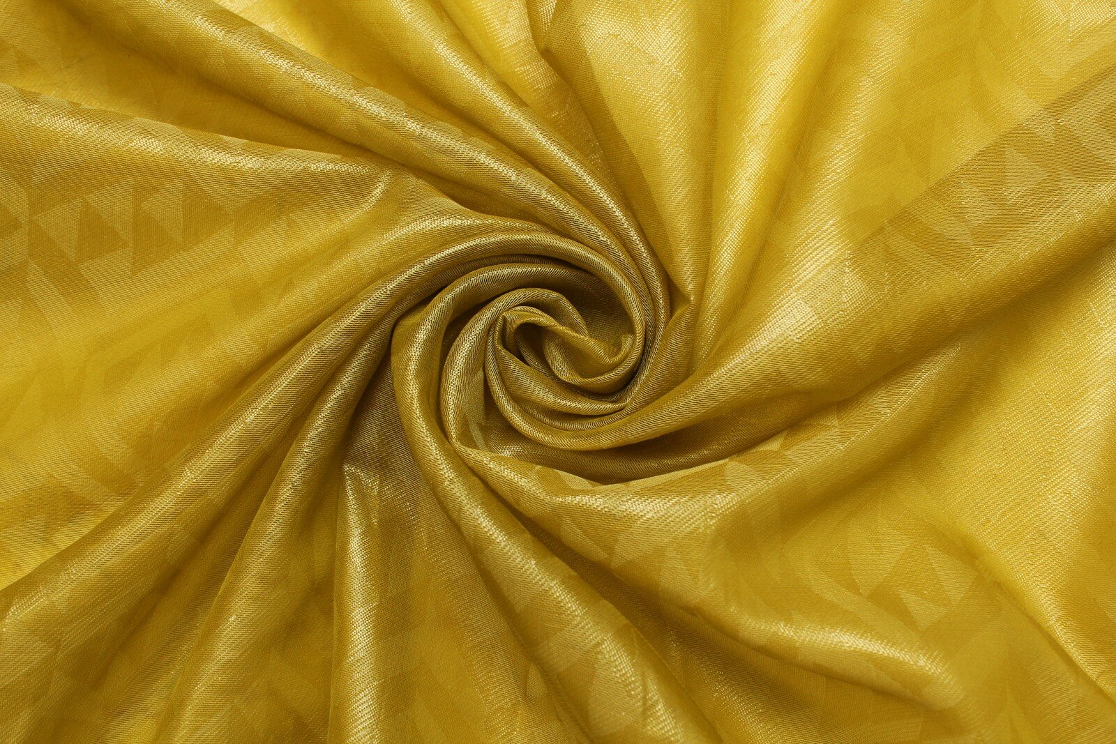 Ткань Хлопок-шелк-вуаль, ярко-горчично-желтый, ш148см, 0,5 м