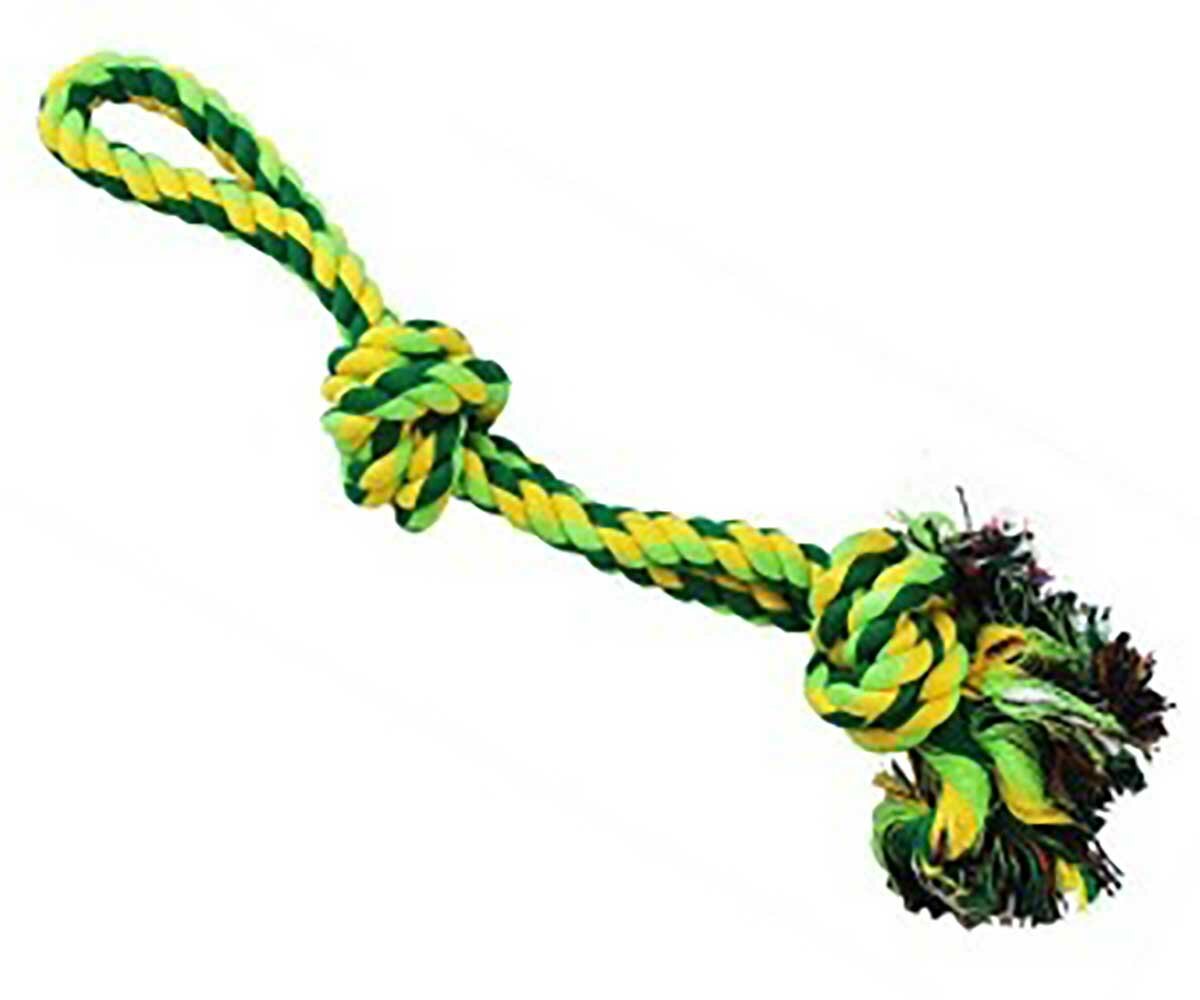 Игрушка для собак №1 грейфер веревка плетеная 2-узла ручка 40см гр341