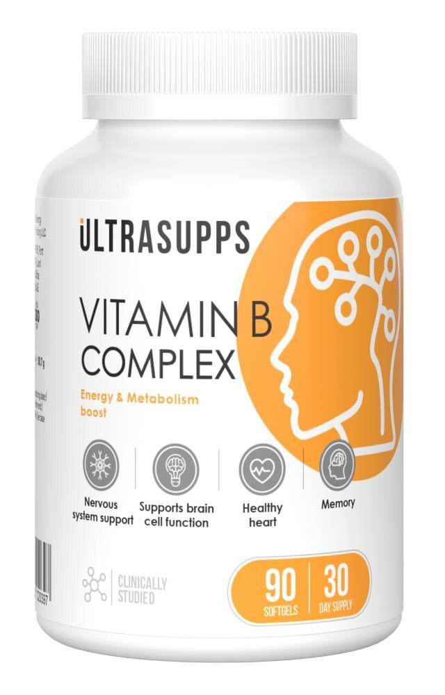 Ultrasupps (Ультрасаппс) Витамины группы В мягкие капсулы №90