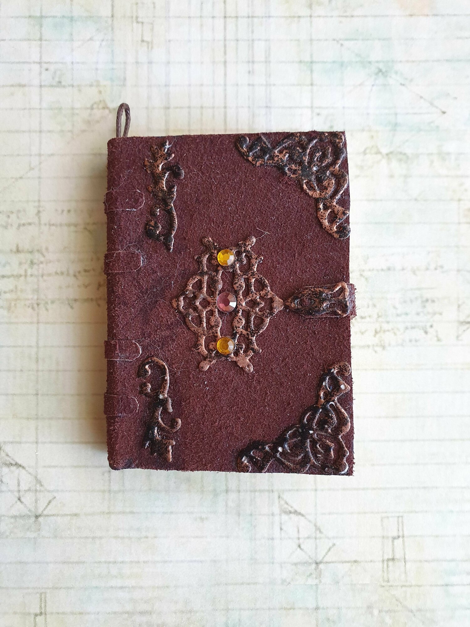 Блокнот Darionka "Магия", А8, 50 листов, Коричневый и медь