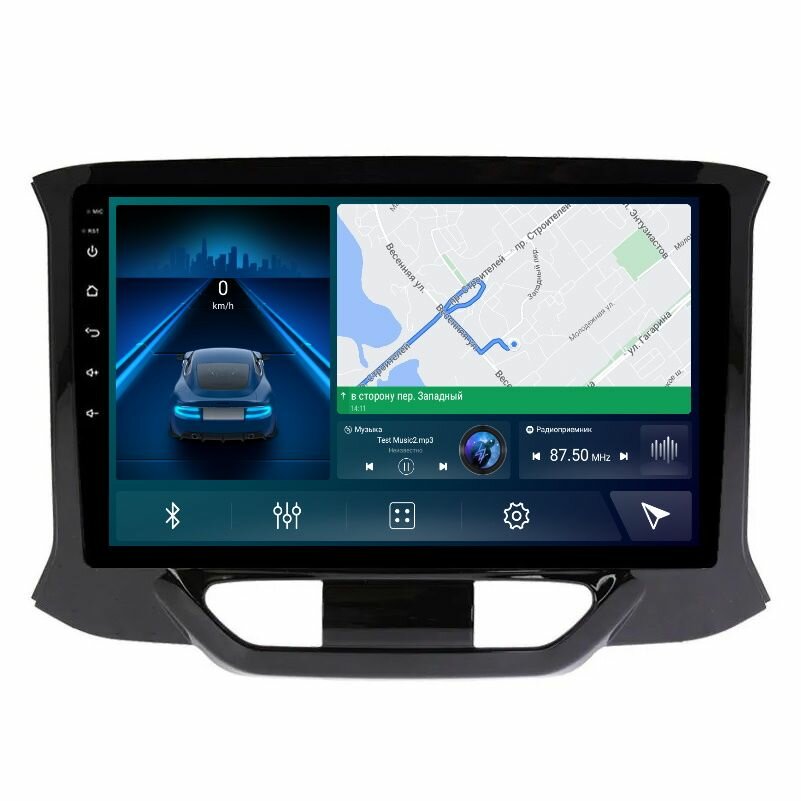 Магнитола CRS-300 подходит для Lada XRay подходит для Lada X-Ray с Android 14, 4/32Gb память, 8 ядерный процессор, Carplay, DSP, 4G модем (Sim)