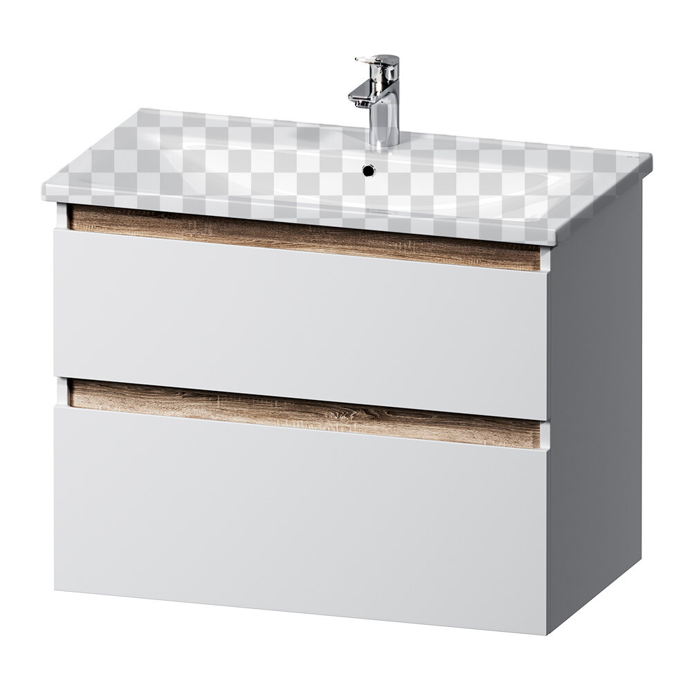 Тумба под раковину Am.Pm X-Joy 80 подвесная 2 ящика белый глянец