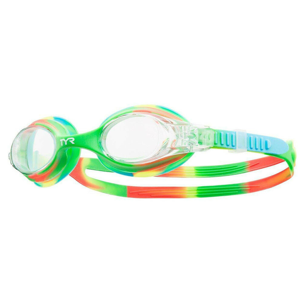 Очки для плавания детские (3-10 лет) Tyr Swimple Tie Dye Jr, Lgswtd-307, прозрачные линзы (youth (дет.))