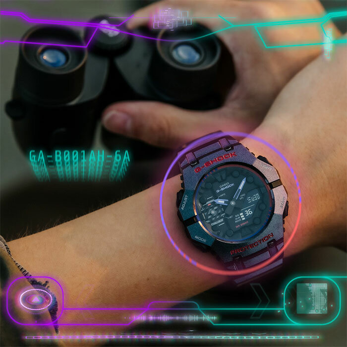 Наручные часы CASIO G-Shock, фиолетовый, черный — фото 1