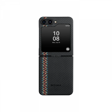 Чехол PITAKA Fusion Weaving MagEZ Case 3 для Samsung Flip 5, принт рапсодия (Rhapsody)