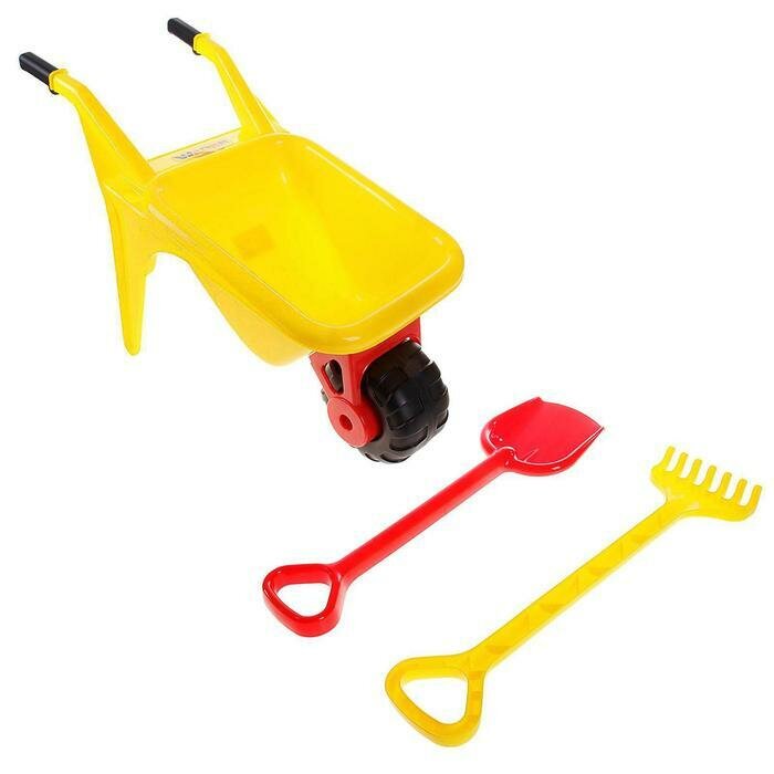 Песочный набор: тачка Садовод , лопата большая, грабли большие.