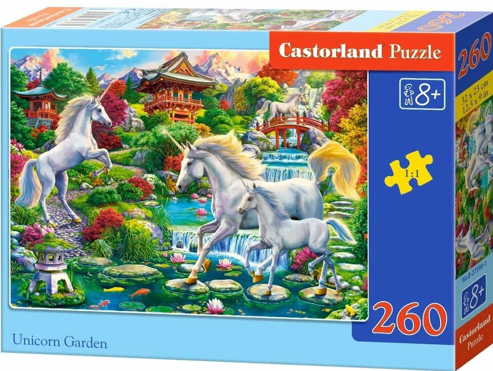 Пазлы Сад единорогов, 260 деталей MIDI Castor Land, 2 штуки