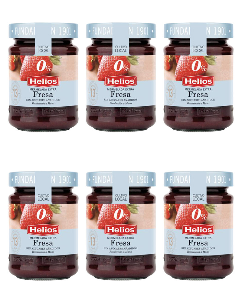 Конфитюр Helios из клубники без сахара Extra 280 гр. - 6 шт.