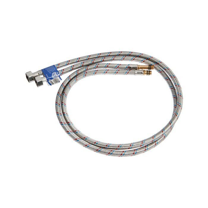 Подводка для смесителя ZEIN, гайка 1/2", штуцер М10, гибкая 100 см, набор 2 шт