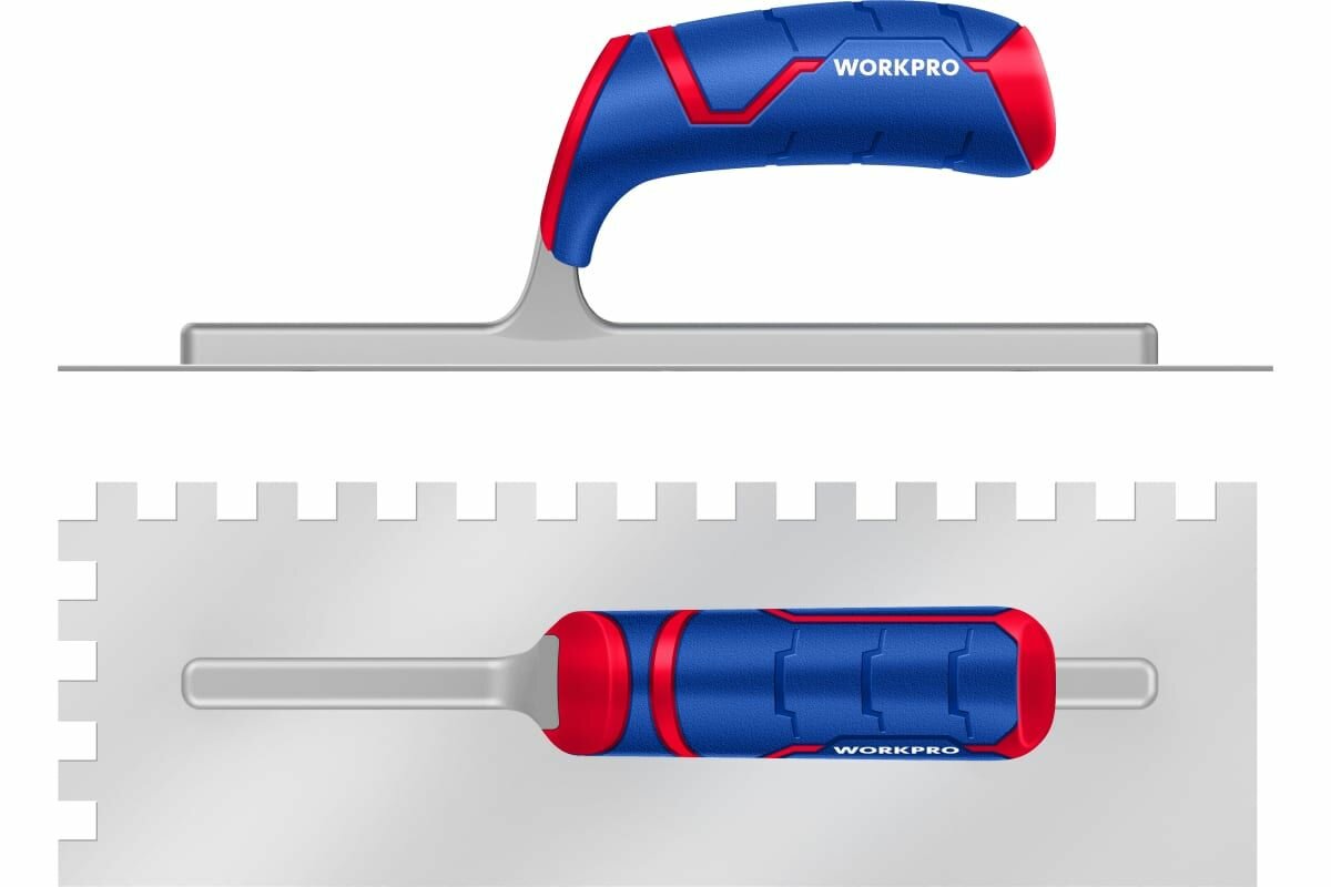 Гладилка из нержавеющей стали WORKPRO 280х130х0.7 мм, зубья 8х8 мм WP323002