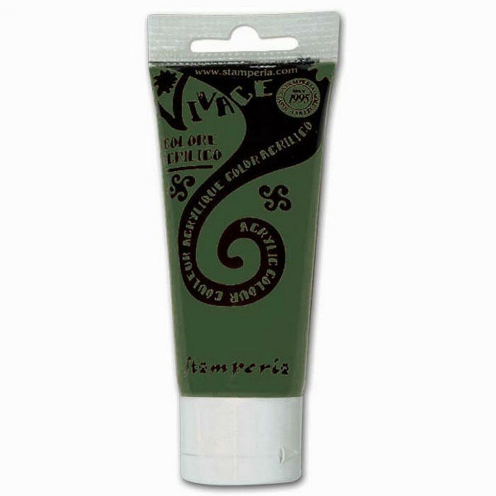 Stamperia KAB76 Краска акриловая Vivace Темно-зеленая 60 мл