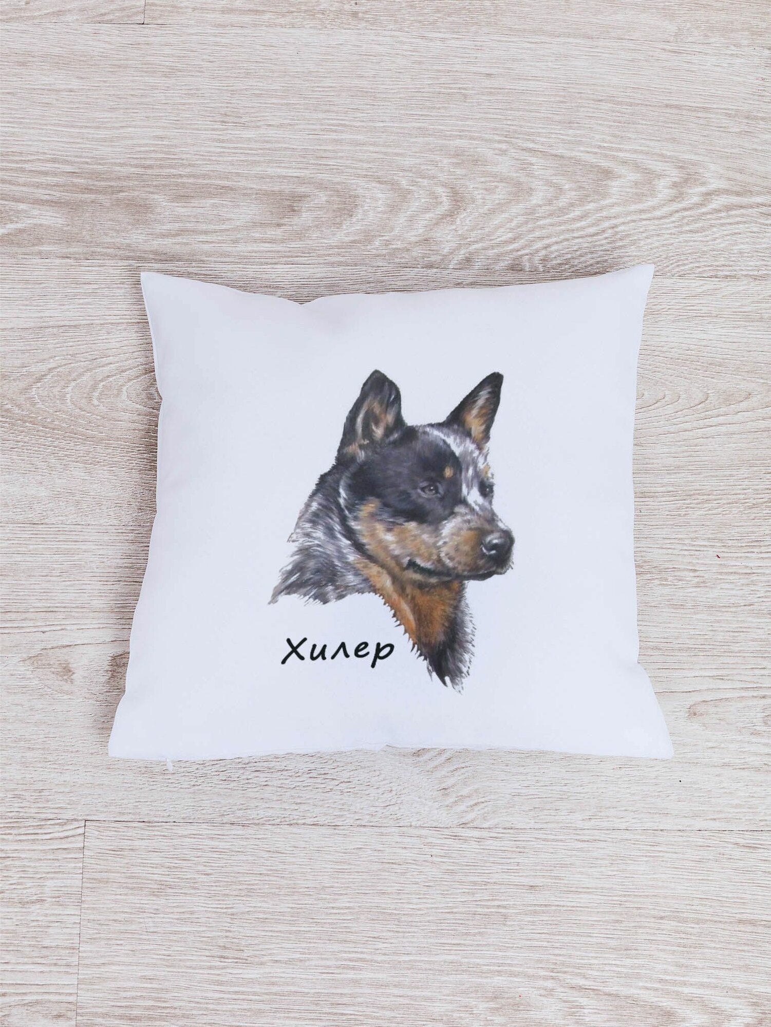 Подушка Хилер (Австралийская пастушья собака) ( Подушка Хилер , Хилер , Подушка с Хилером , Подушка с изображением Хилера ) 35х35см