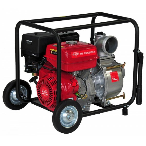 Мотопомпа МБ 1000 Д 100 ГК ELITECH для загрязненной воды