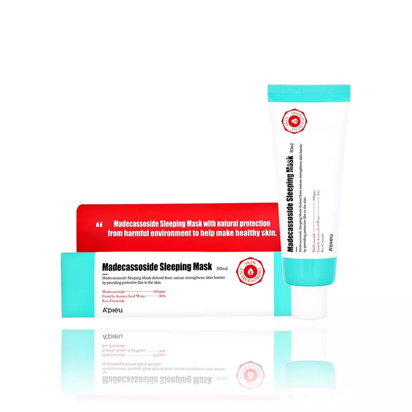Маска для лица `A`PIEU` MADECASSOSIDE ночная с мадекассосидом (увлажняющая) 80 мл