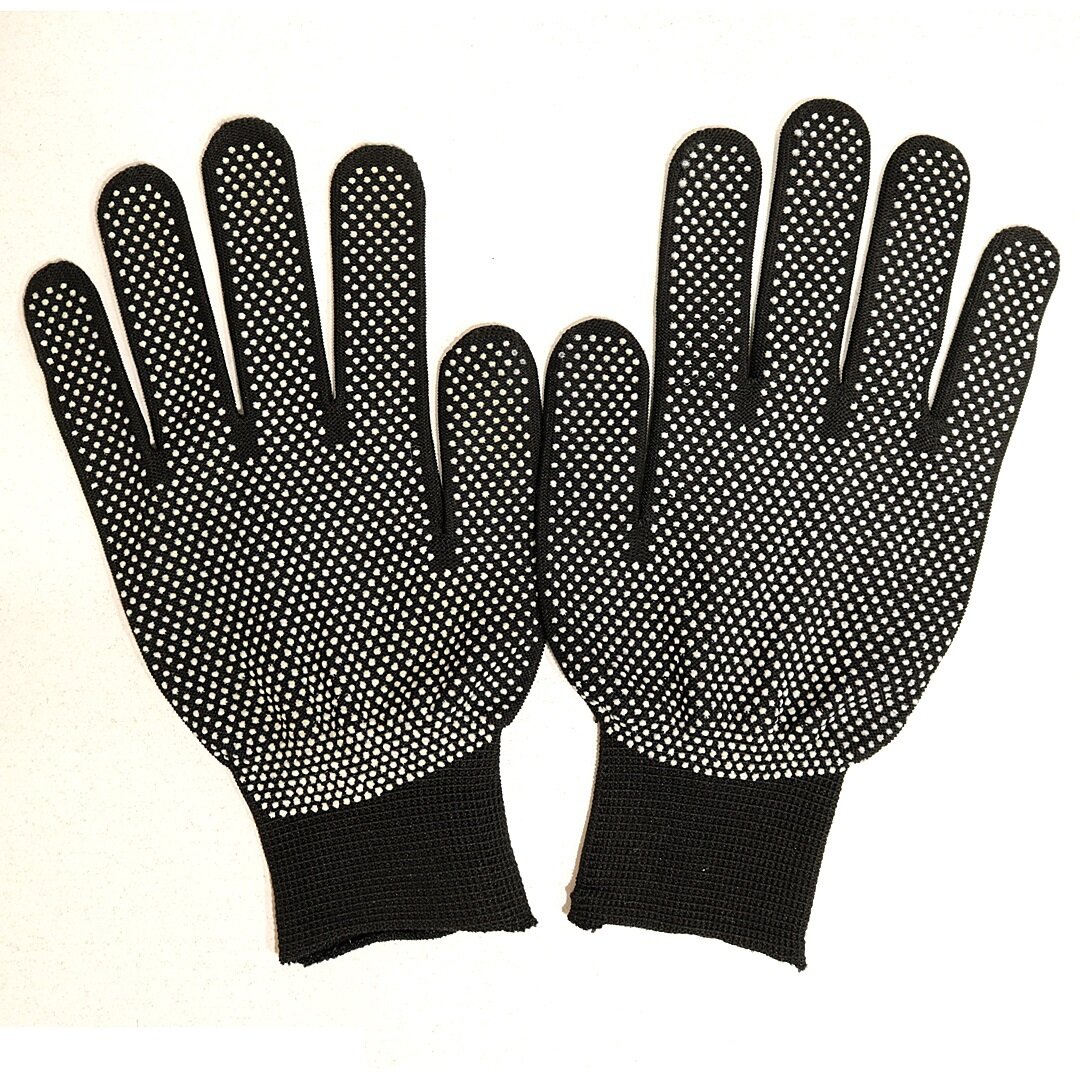 Перчатки нейлоновые, 12 пар (черный)