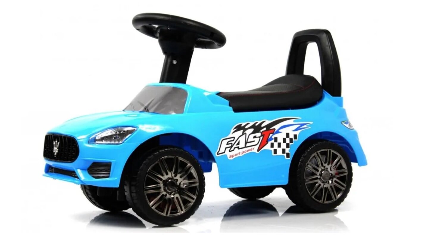 Детский толокар-каталка "Мазератти" RiverToys L001LL-M со светом/звуком (синий)