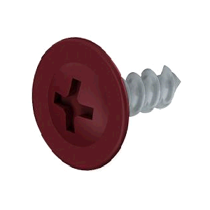 Саморез 4.2х16 мм с прессшайбой, цинк, острый, RAL 3005 50 шт в зип-локе STARFIX цвет винно-красный SMZ1-39657-50