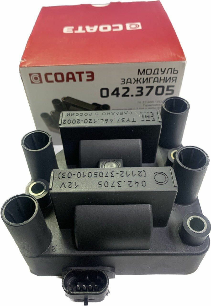 Катушка зажигания СОАТЭ V-1,5 8кл. Модуль зажигания ВАЗ-2108, 2109, 2110-2112, 2113-2115, 2123, 21213