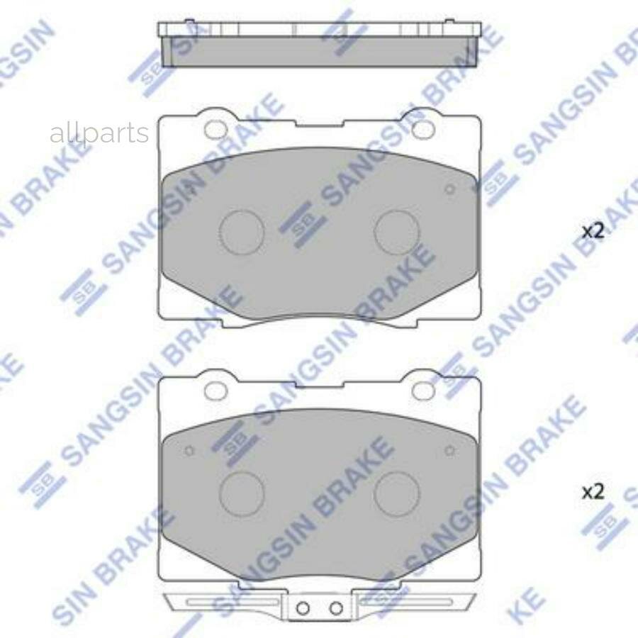 SANGSIN BRAKE SP4141 Колодки торм. дисковые Hi-Q HONDA LEGEND IV (KB) 08-