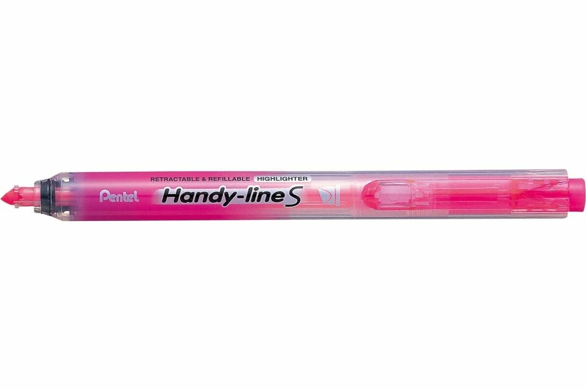 Маркеры-текстовыделители Pentel "Handy-Lines", автоматические, розовые, 1-4,5 мм, пулевидные, SXS15-PO, 12 шт