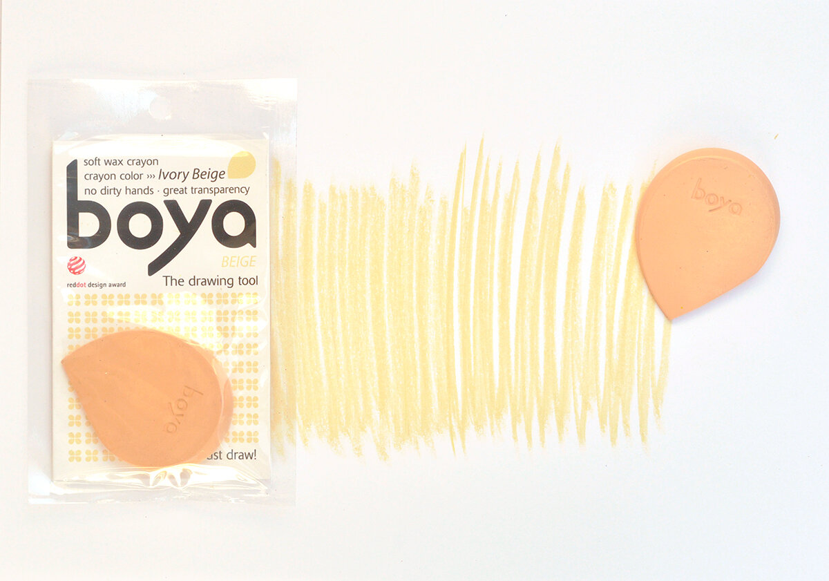 Пастель восковая для рисования Boya, мелок 9 х 14,5 см бежевый BOYA d.o.o. 1 SET/IVORY BEIGE