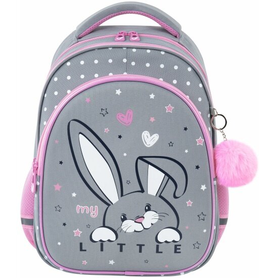 Рюкзак Brauberg 272098 OPTIMA 2 отделения с брелком Curious bunny 36х27х18 см