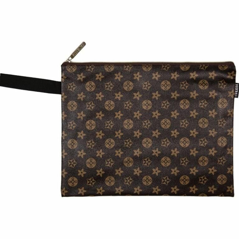 Папка для тетрадей А4 "deVENTE. Monogram" на молнии сверху, с ручкой, искусственная кожа
